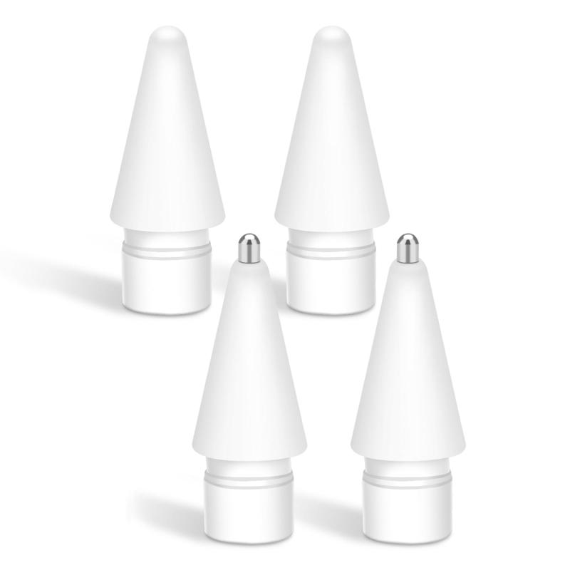 leizhan Apple Pencil 第2世代/第1世代用交換用チップ - iPencil/iPad Pro Pencilに対応したチップアクセサリー POMと金属製チップを採用 [4個入り]【Apple Pencil 用のヒント】Ap...