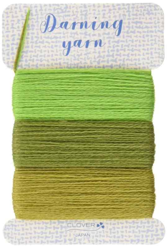 Clover ダーニング糸 グリーン系 各約16m巻 CL57-215素材/ウール50%・アクリル50% 本体サイズ :各約16m巻