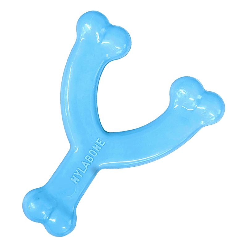 Nylabone Just For Puppies Petite Blue Wishbone Puppy Dog Chew Toy by Nylabone