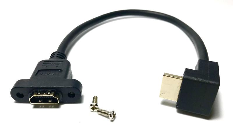 Access 【 パラマウントタイプ 下L型 】HDMI 延長ケーブル ハイスピード オス-メス 金メッキ端子 90°L型 HDMIタイプA オス- HDMIタイプA メス 30cm AV80-DL30-P