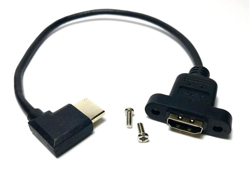 Access 【 パラマウントタイプ 左L型 】HDMI 延長ケーブル ハイスピード オス-メス 金メッキ端子 90°L型 HDMIタイプA オス- HDMIタイプA メス 30cm AV80-LL30-P