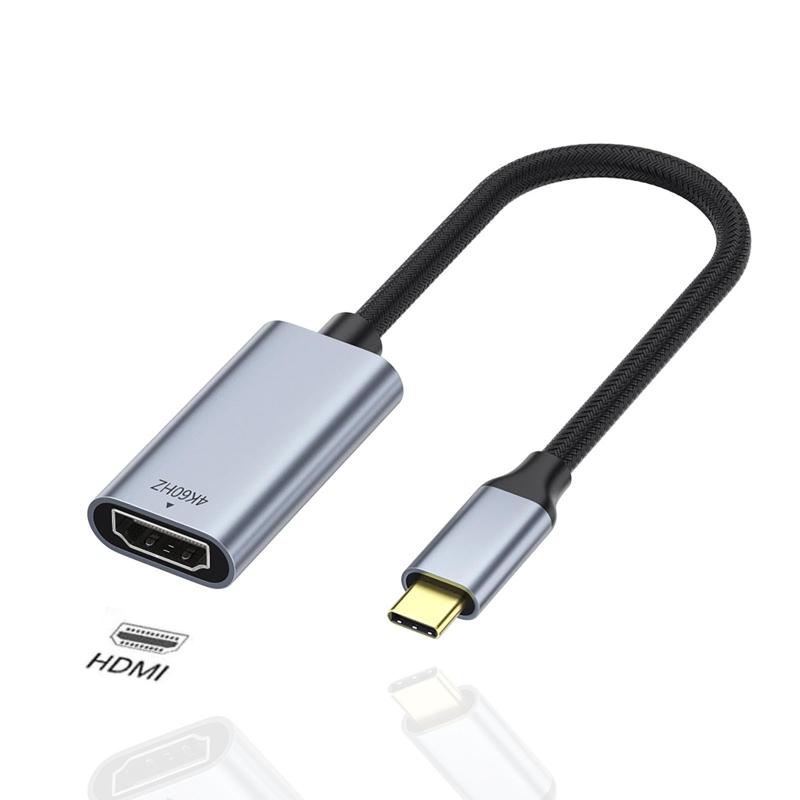 RuiMi USB C-HDMI映像変換ケーブル【 Type-C to HDMI 4K60Hz 変換アダプター】駆動不要 在宅勤務 iPhone 15シリーズ/MacBook Pro/Air 2023, iPad Pro, Thunderb...