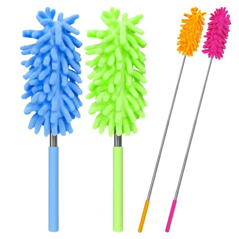 ライズジャパン 2本セット ハンディタイプ マイクロファイバー 無段階伸縮 28～75cm 洗える ホコリ取り ダスター はたき デスク エアコン 車内 掃除道具 モップセットDL2本セット　無段階調整ポール水洗い可伸縮式マイクロファイバー...