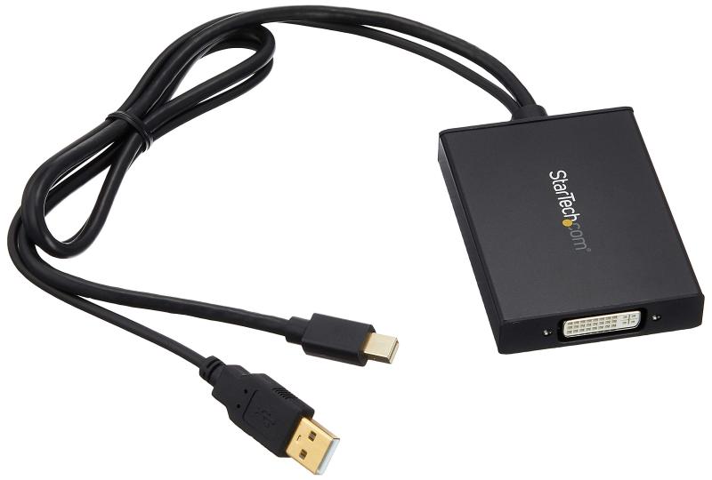 StarTech.com Mini DisplayPort - デュアルリンクDVI 変換アダプタ ブラック USBバスパワー対応 DVIアクティブディスプレイコンバータ MDP2DVID2デュアルリンク接続：2560x1600 60Hz（...
