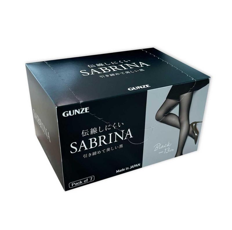 GUNZE(グンゼ) 〈黒ストッキング7足セット〉サブリナ 引き締めて美しい黒 伝線しにくい 着圧 日本製 UV対策 静電気防止 デオドラント つま先補強 マチ付き 足型セット 幅広ストレッチウエスまとめて買うとお得な7足組。こだわりの洗練...