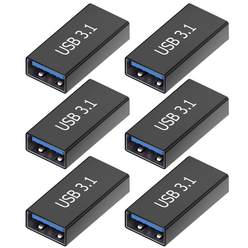 GRASSCALM USB-C メス to USB-A メス 変換アダプタ 6個セット USB3.1 10Gbps 高速データ転送 アダプター Type-C メス - Type-A メス 中継アダプタ 変換コネクタ タイプC タイプA 3個...