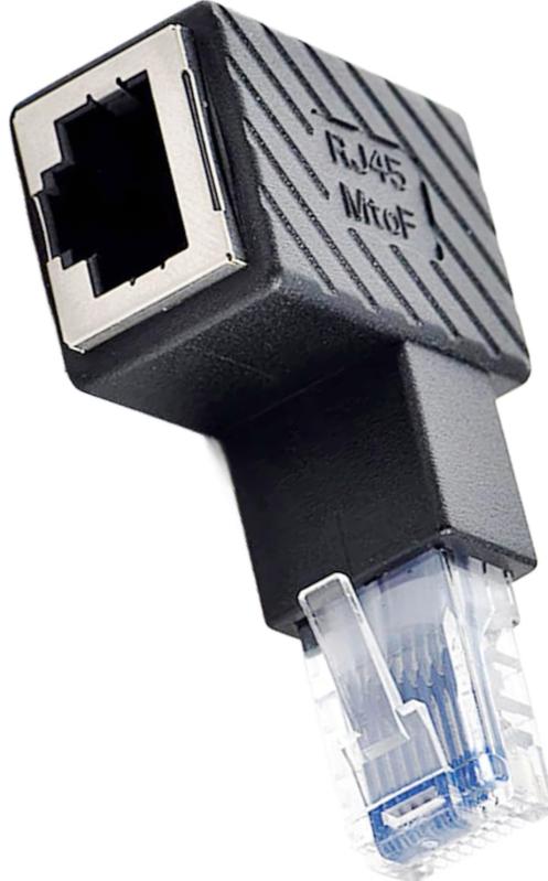 オーディオファン LAN変換コネクタ RJ45 Cat5 L字型 L型A オス - メス イーサネット アダプタ L型変換 ブラックLAN端子のL字型A変換コネクタRJ45イーサネット変換アダプターCat5に対応ご購入前に接続端子と変換方向...