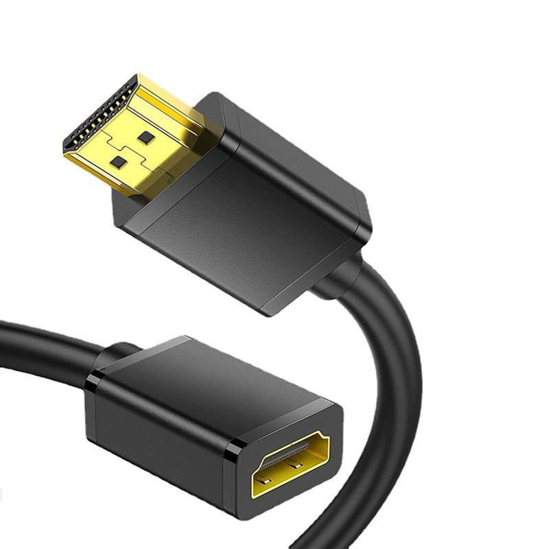 HDMI to HDMI ケーブル 4K@60Hz/3840*2160 (HDMI 2.0 オス-メス) 延长変換アダプタ メッキジョイント PS3/4/Swichなどの適用 プラグアンドプレイ（1m）【製品の内容】）HDMI to HDM...