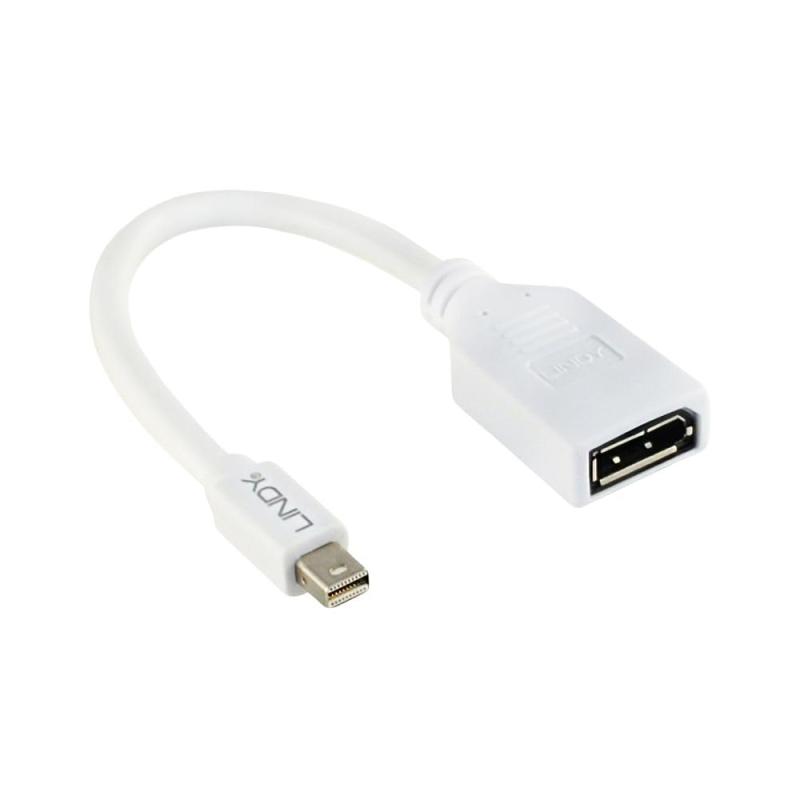 LINDY 20cm Mini DisplayPort to DisplayPort オス/メス 変換ケーブル(型番:41021)ICチップなし、両方向でも使用可能です差し込みですぐ使え、持ち運びも簡単コネクタには銅シールドで覆われ、ノイズ...
