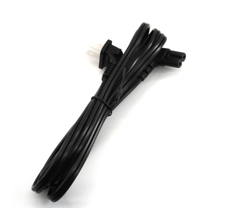 VECASDEN オーディオファン 電源ケーブル メガネケーブル 1.5m PS5用 PS4用 PS3用 PS2用 PS1用 PS Vita用 PSP用 両端 L字タイプ AAB C7CD ブラック 1本 1.5Mコンセント電源プラグ Aタ...