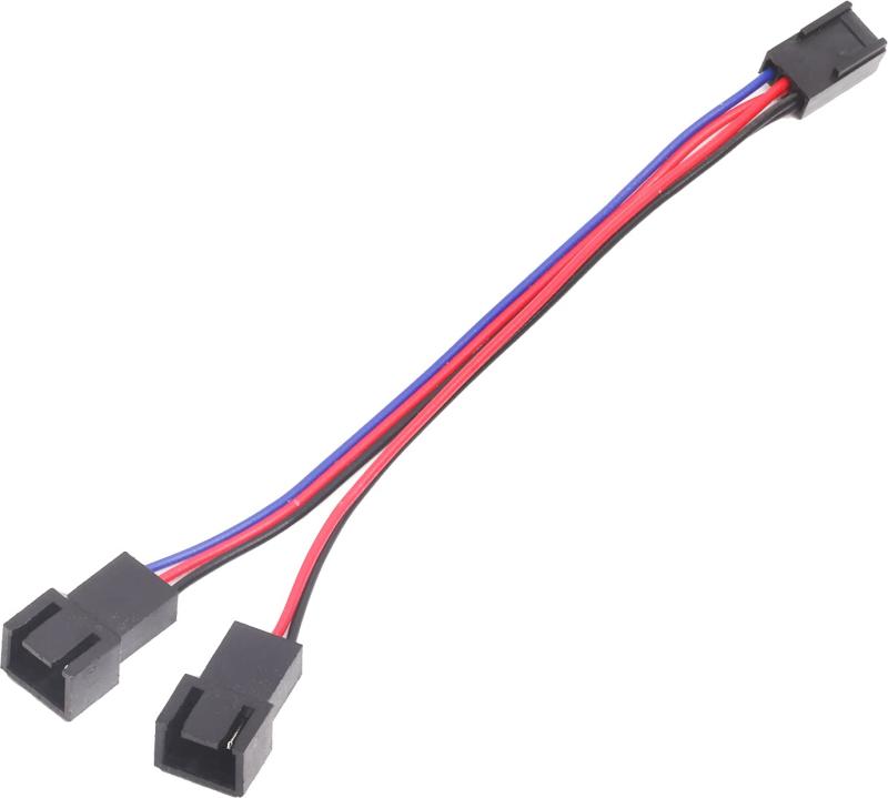 オーディオファン ファン用 二股分岐電源ケーブル CPUクーラーファン 電源用 3ピン (メス) ×1-3ピン (オス)×1 2ピン (オス)×1 約12cmファン用3ピン(メス)×1-ファン用3ピン(オス)×2(1つはパルスのケーブルが無...