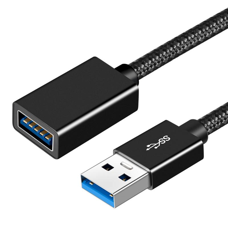 FineGood USB 延長ケーブル USB3.0 5Gbps 高速データ転送 タイプ オスメス USB延長コード ナイロン編み製 金メッキコネクタ 取り回しやすい対応-1 M【データ転送】このUSB 3.0 タイプAオス - タイプAメ...