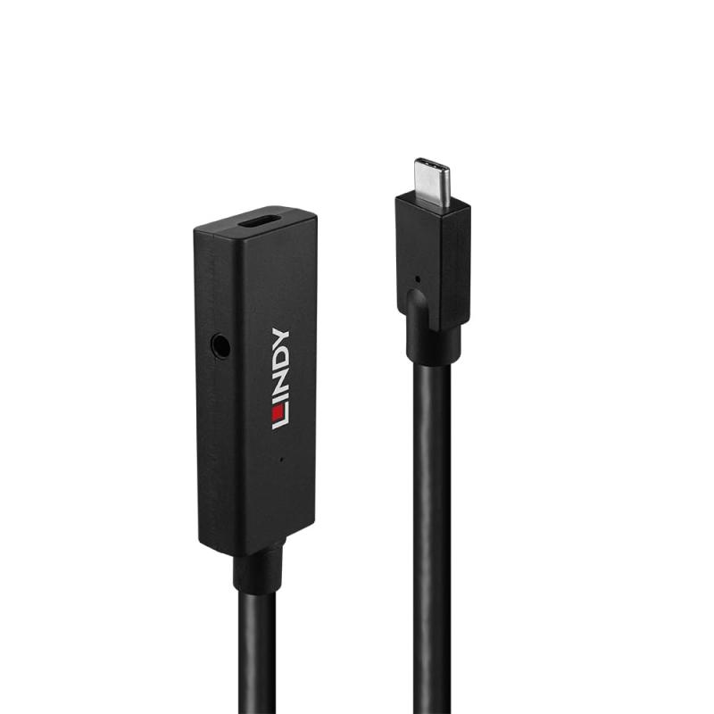 LINDY 5m USB3.2 Gen2 Type-Cアクティブ延長ケーブル、データ転送のみ(型番:43364)USB 3.2 Gen 2信号の延長をサポート、転送速度は最大10Gbpsに対応USB 2.0 / 1.1と下位互換性があります...