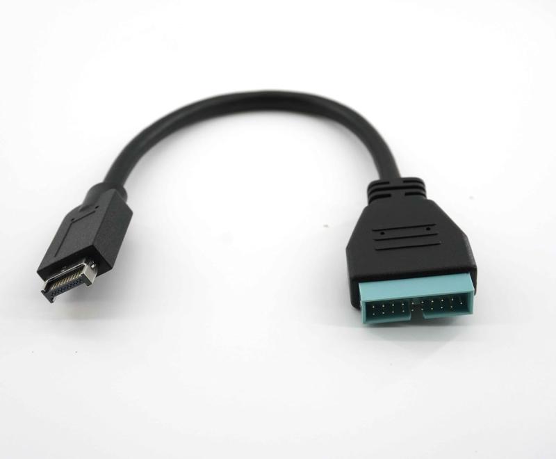 VECASDEN USB 3.1 フロント パネル ヘッダーから USB 3.0 20Pin ヘッダー延長ケーブル、マザーボード用 0.2Mインターフェースの制限により、Type-Eインターフェースは通常、シングルチャンネル出力用に設計され...