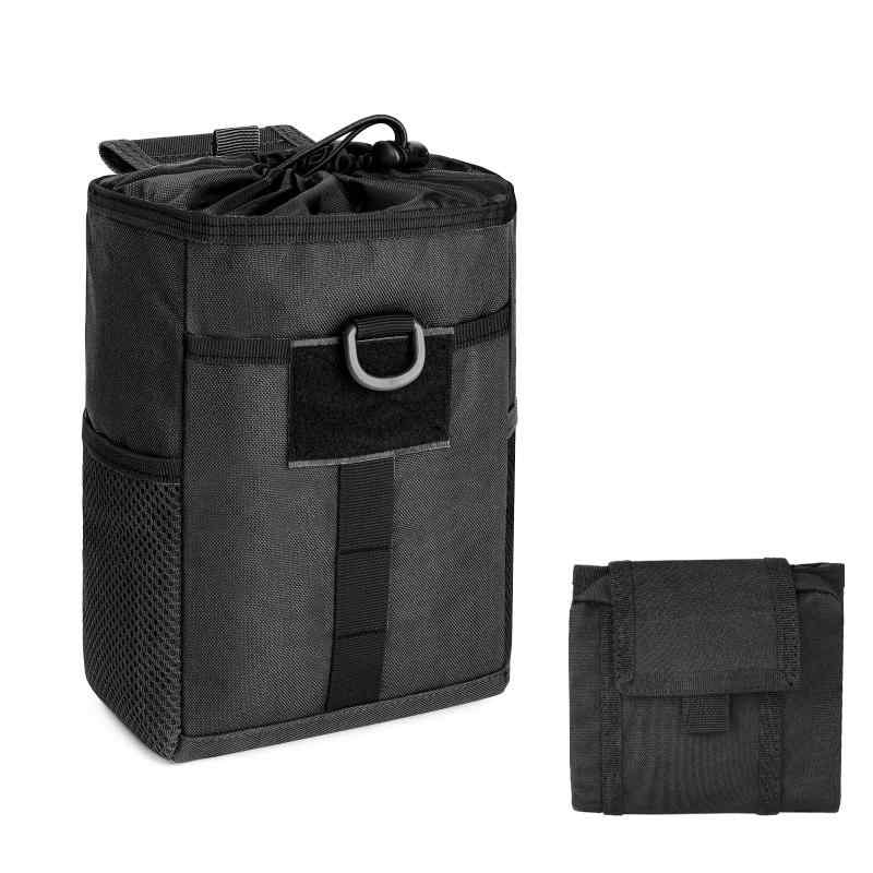YINKE ダンプポーチ ナイロン 製 ゴミ袋 小型 軽量 大容量 MOLLE対応 マガジンを収納可能 ミリタリーポーチ ウエストポーチ ミリタリー 防水 ナイロン製 折り畳み式 アウトドア キャンプ素材構成：高耐久性500DコルドURAナ...