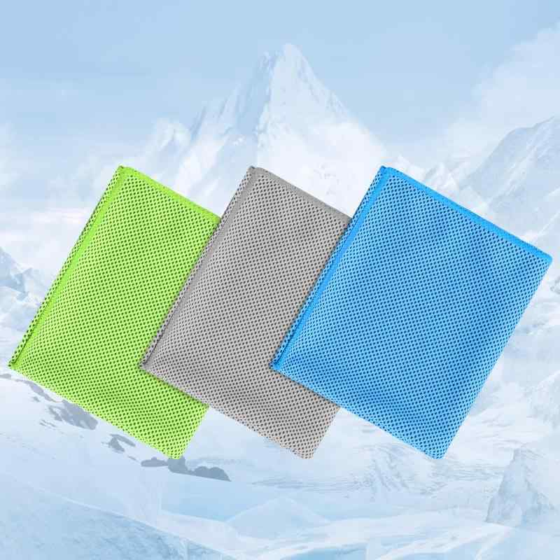 hanmir 冷感タオル クールタオル 冷却タオル ひんやりタオル 涼感 スポーツタオル 速乾タオル 吸汗 ウォータークールハンカチ 暑さ対策 熱中症対策 お釣り アウトドア用 コンパクト 3枚セッ♡三層物理構造・振ると急速冷感：この冷感タ...