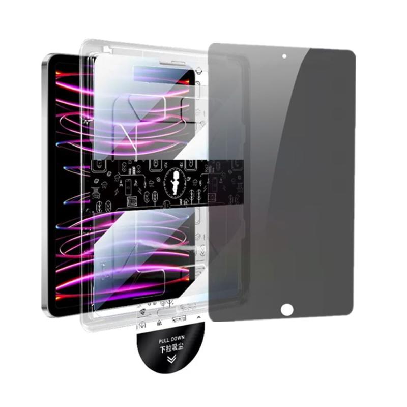 【覗き見防止 ガイド枠付き】LXBESOS for iPad mini 5 2019/mini4 用のガラスフィルム 自動除塵 超簡単貼り付け ガイド枠付き 覗き見防止 プライバシー保護 強化ガラス Mini 5/Mini4 7.9インチ ...