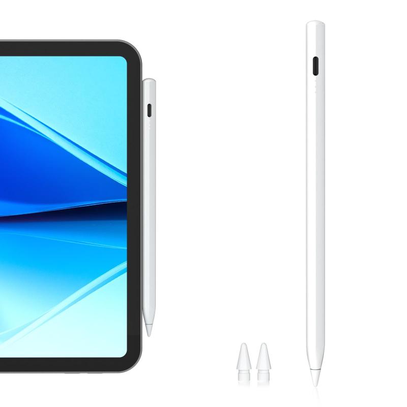 【2025年新登場 ワイヤレス/Type-C急速充電】タッチペン スタイラスペン Ciscle アップルペンシル 磁気吸着充電 apple pencil交換 iPad専用ペン iPad/Air/mini/Pro対応 ペンシル 傾き感知 誤作...