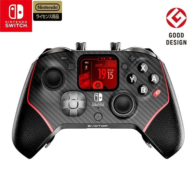 【任天堂ライセンス商品】ZUIKI ワイヤレス コントローラー for Nintendo Switch/PCタッチモニター搭載 EVOTOP