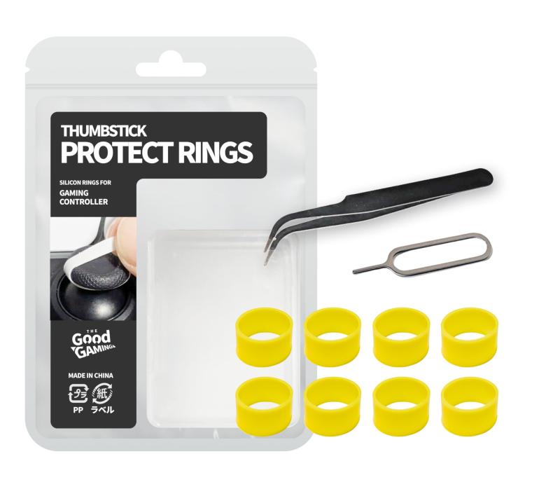 シリコン製 アナログ スティック カバー 保護リング 8個入り （素材：シリコン/色：ブラック）PROTECT RINGS for PS5 PS4 Switch Xbox 他 ゲーム コントローラー ジョイスティック - The Good ...