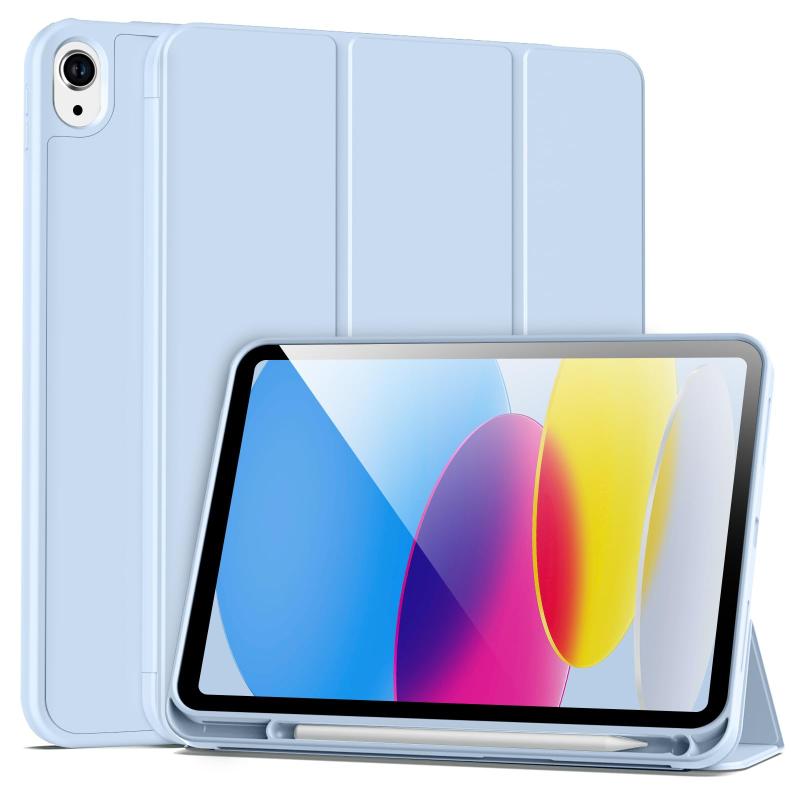 BFGTSJF iPad 10世代 ケース 10.9インチ ipad ケース 第10世代 2022年 (モデル番号：A2696/A2757/A2777) 三つ折りスタンド オートスリープ/ウェイク機能対応 Apple Pencilペン収納 ...