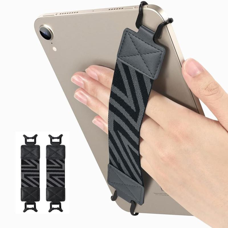 タブレットトーラスバンド片手操作2点セットタブレットリストバンド固定可能6-8インチデバイスiPad Mini 7/6/5/4/3/2/1世代、Kindle Paperwhite、Fire 7、Fire HD 8、iPad 6/7/7 Pr...