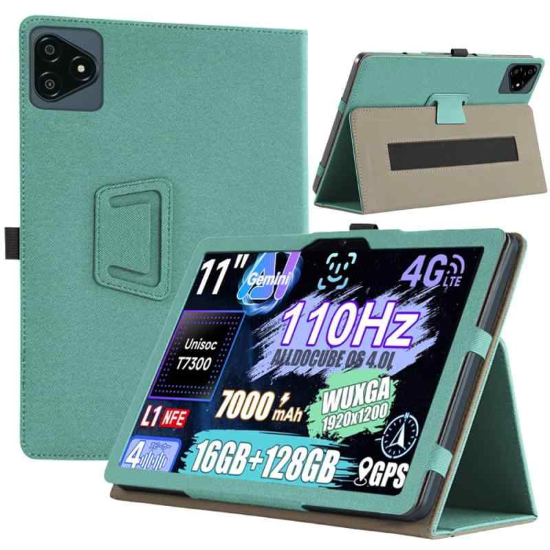 【E-COAST】For ALLDOCUBE iPlay70e / iPlay60 Pro ケース ALLDOCUBE タブレット 11インチ 対応 用のケース PUレザーカバー スタンド可能 ハンドストラップ付 磁気吸引 衝撃吸収 (グリ...