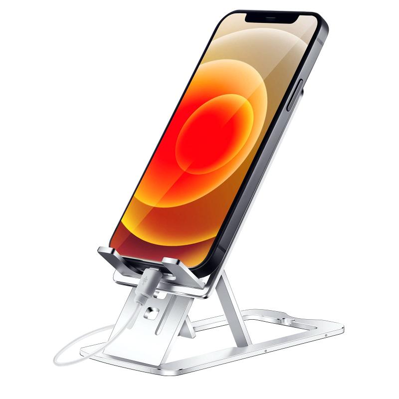 Avotik スマホスタンド 卓上 スマホ ホルダー 折りたたみ 軽量 最薄 携帯電話用ドック スタンド 高さ調整 スタンド 滑り止め 携帯スタンド 角度調整 アルミニウム合金 おしゃれ コンパクト 横【超薄型・折りたたみ式】折りたたみサイ...