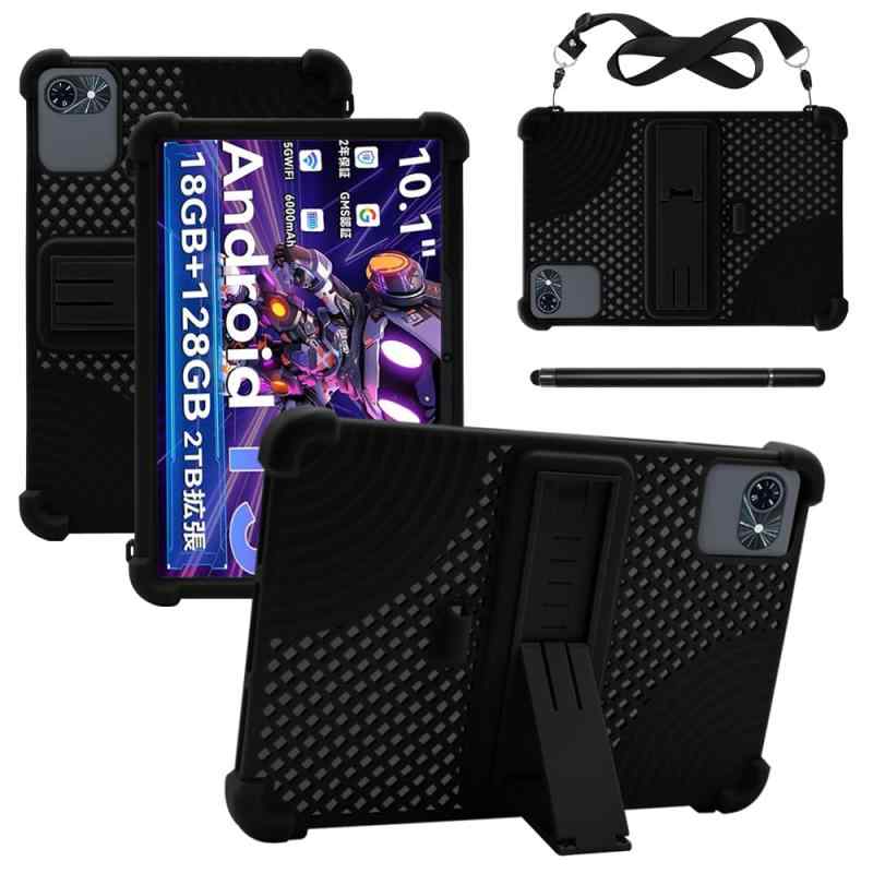 For TABWEE T80-18+128 / TABWEE T80 ケース 10 インチ タブレット カバー RUIXH シリコン素材 落下防止 滑り止め 耐摩擦性 防水 防塵 お手入れ簡単 保護カバー ライト 通気性 多孔質熱散逸 スタ...