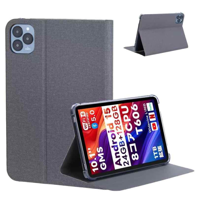For Speiow T1 ケース 【Vaele 】10.1インチ タブレット ケース 360°全面保護 二つ折りスタンド多視角調整 ペンホルダー付き 上質PUレザー キズ防止 軽量 全面保護 Speiow T1 タブレットカバー（ブラ【適...