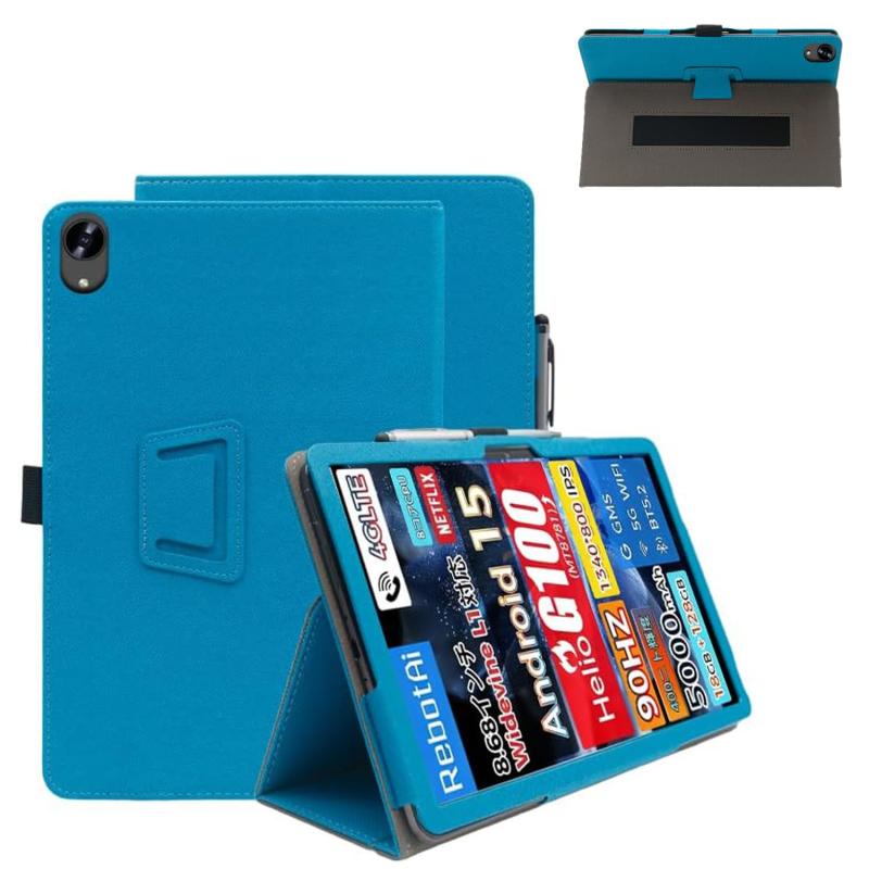 For RebotAi A9ケース 【Vaele 】8.68インチ タブレット ケース 360°全面保護 二つ折りスタンド多視角調整 ペンホルダー付き 上質PUレザー キズ防止 軽量 全面保護 RebotAi A9 タブレットカバー（ライ【...
