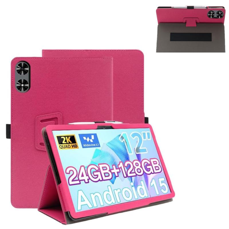 For FiryMid P108-A116C ケース【Vaele 】 12インチ タブレット ケース 360°全面保護 二つ折りスタンド多視角調整 ペンホルダー付き 上質PUレザー キズ防止 軽量 全面保護 FiryMid P108-A11...