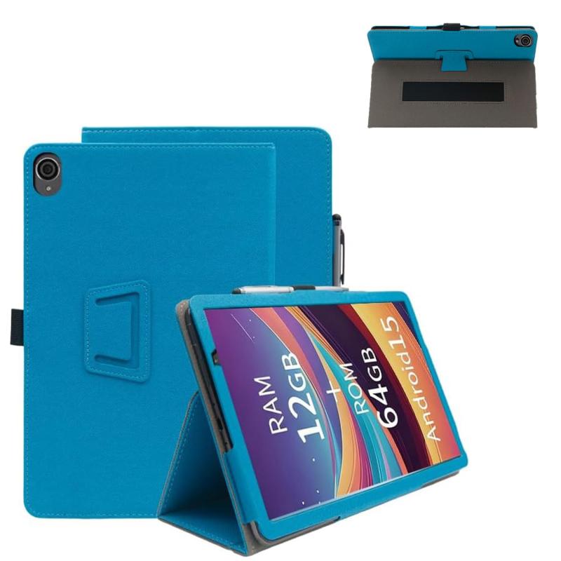 For 山善 YAMAZEN Qriom QA15-80 ケース 【Vaele 】8インチ タブレット ケース 360°全面保護 二つ折りスタンド多視角調整 ペンホルダー付き 上質PUレザー キズ防止 軽量 全面保護 山善 YAMAZEN ...