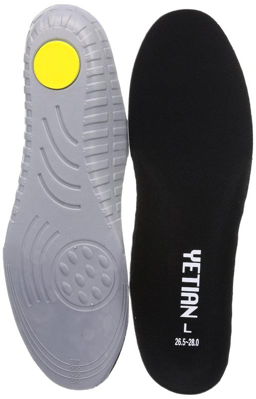 [イエテン] インソール 3Dインソール メンズ N87サイズ:M色:黒上面:ポリエステル下面:EVA