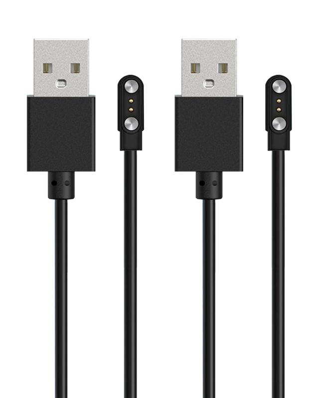 For koolep R8/QS07 スマートウォッチ 充電ケーブル 充電器 磁気充 USB充電【KONXISA】汎用マグネット充電コード 磁気吸着 急速充電 高耐久 軽量 小さい 持ち運び便利 旅行用（2本セット）【対応機種】koolep...
