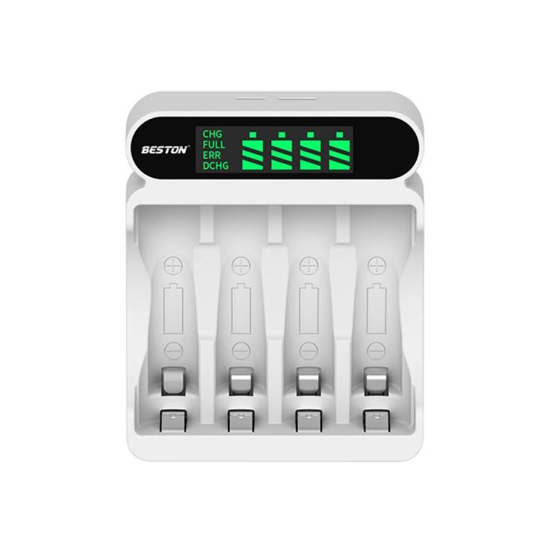 Atsoanny 充電池充電器 単3形・単4形 ニッケル水素電池に対応 4本同時充電可能 急速電池充電器 LCDディスプレイ Micro USB/Type-C入力ポート コンパクト 携帯便利 独立したスロット 自由に組み合わ【商品仕様】商品...