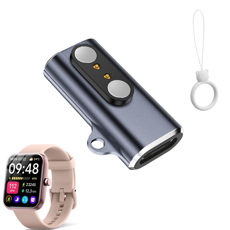 For SAIKATI IDW25 充電ケーブル 充電器 type-c端子 変換アダプター 変換マイクロ 小型充電アダプター アクセサリー チャージャー 持ち運びやすい 旅行用（1本セット）【対応機種】SAIKATI IDW25 ウォッチ用...