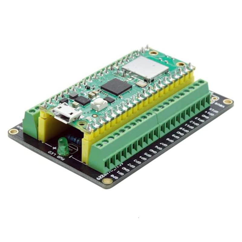 Treedix ブレークアウトボード GPIO 拡張基板キット ピンヘッダー ターミナルブロック LED付き シールドボード Raspberry Pi Pico/Pico H/Pico W対応このブレークアウトボードには、ピンヘッダーとター...