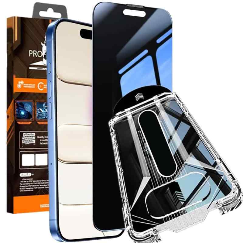 【360°覗き見防止＆革新的なガイド枠】LXBESOS for iPhone Air 用の ガラスフィルム 新型のガイド枠付き 超簡単貼り付け 自動除塵 360°ぞき見防止 上下左右 プライバシー保護 全面保護 気泡レス 【対応機種】LXB...