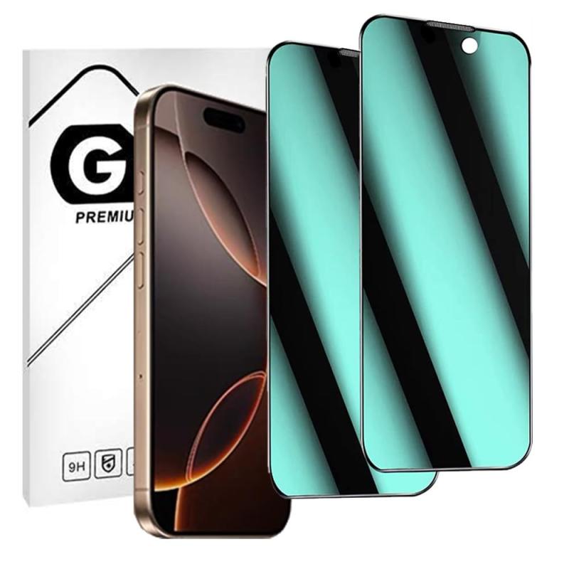 【2枚セット】 【ブルーライトカット＆覗き見防止】GAOYYDS for iPhone 16 Pro 用のガラスフィルム アイフォン 16 Pro 覗き見防止 プライバシー保護フィルム 気泡レス 指紋防止 視力を保護 目の疲れ【対応機種】G...