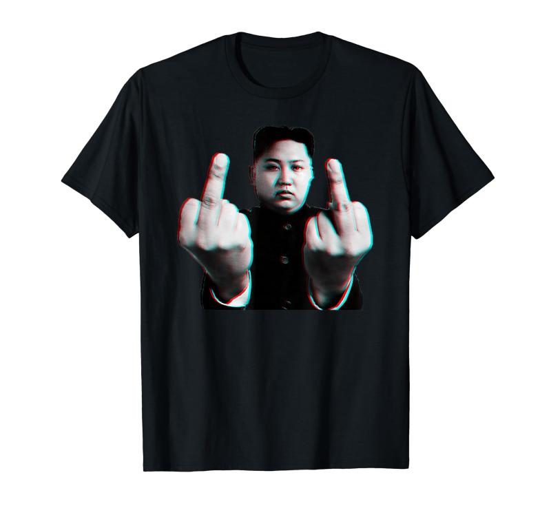 キム・ジョンアン Flipping the bird Tシャツ中指, the bird, flipping the bird, kim jong un, kim jong boom, ロケットマン, ロケットマン, 北朝鮮, ミーム, ブー...