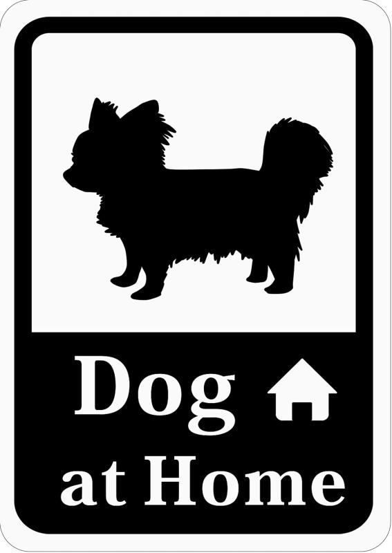 [CraftBunny®] 家に犬がいますステッカー「チワワ」 Dog at Home (再剥離ステッカー) s56r家に犬がいることを示すシールタイプのステッカーです。素材　：再剥離シール、ラミネートフィルム（つやありグロス、UVカット、...