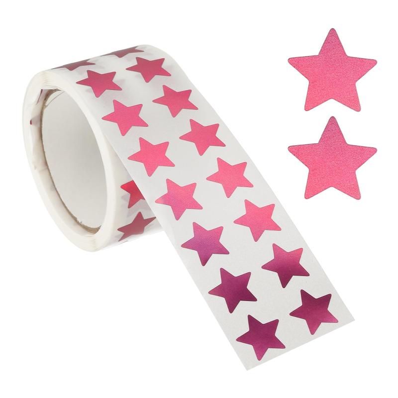 PATIKIL 星ステッカーロール 1/2インチ, 1000枚 メタリックホイルスター 粘着ラベル 報酬行動チャート 教室用教師用品, メタリックローズ>色:メタリックローズ;素材:ホイル;星ステッカーの長さ:1.27cm/1/2イン...
