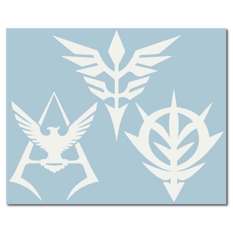 カッティングステッカーS 赤い彗星 白 104W