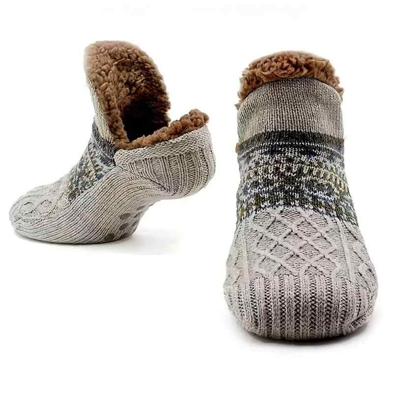 [ZVCXOE] ルームソックス 裏ボア メンズ 秋冬 もこもこ靴下 室内 滑り止め 裏起毛 あったか 保温 防寒 静音厚手 暖かい ショート丈 靴下 フユ 部屋 自宅 睡眠 冷え対策 在宅勤務