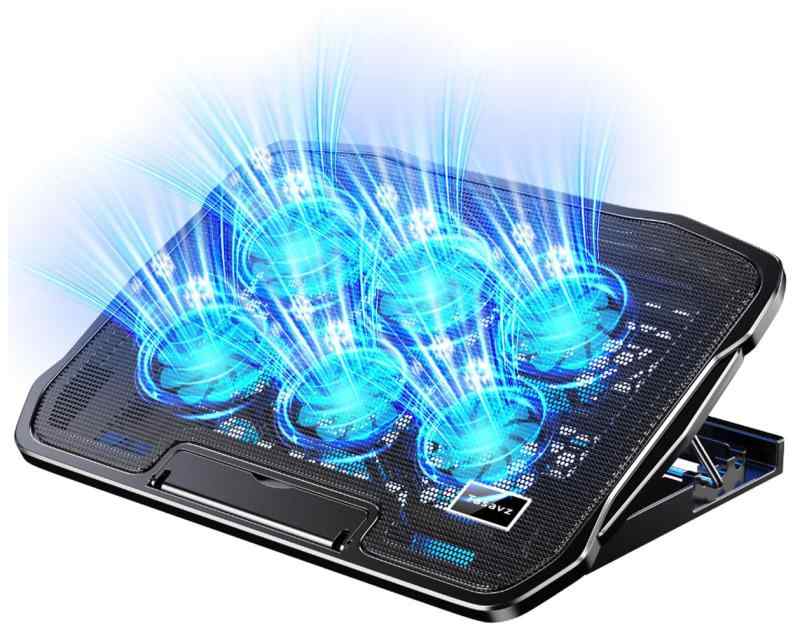 『新登場・強力 冷却ファン』 ノートパソコン冷却パッド 冷却台 6つの冷却ファン搭載 4段階高度調整可 風量調節可 ノートPCクーラー pc冷却スタンド 2つUSBポート 大風量・低騒音 滑り止め付【多機種対応】本体37cm*26cm*2....