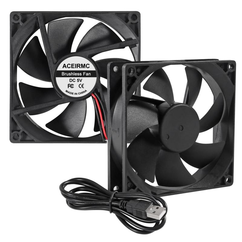 ACEIRMC 9225 92mm x 92mm x 25mm 2ピン DC 12V 2ピン コンピューターファン 高速マフィンファン冷却ファン UL認定 3Dプリンターコンピューターケースファン DIY冷却換気プロジェクト用定格電圧:DC...