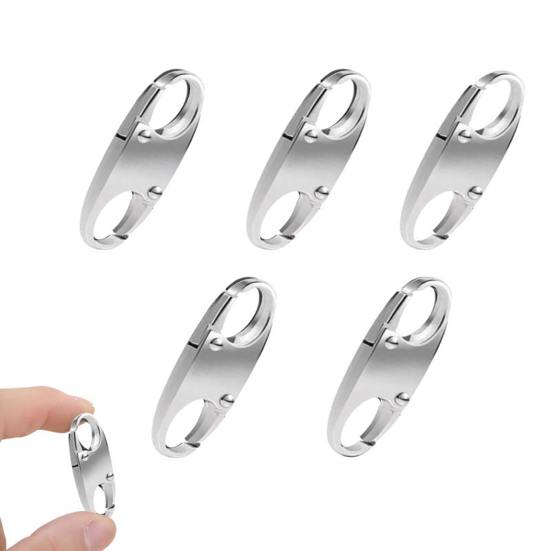 KernoKost ファスナークリップ 防犯用 リュック・スーツケース用ファスナーロック コネクター 5個セット キーホルダー付きアクセサリー 防犯グッズ 旅行・空港・海外対応 セキュリティ ブラ【防犯強化】革新的なダブルオープン構造のファ...