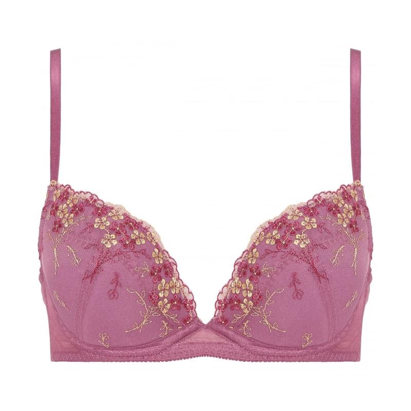 [AMOSTYLE BY Triumph] エントリーコレクション 寄せブラ ブラ＆ショーツセット(ナイトスカイ ブーケ) レディース商品番号:10214761/ 型番:AMST503 WHU + Mini JX