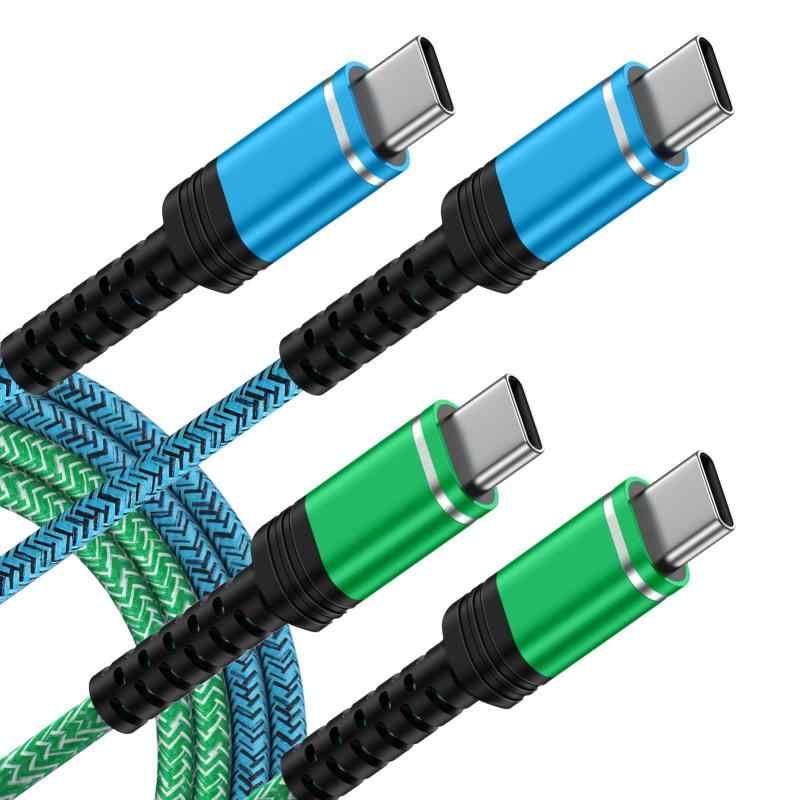 Type C to Type Cケーブル 【1.8m 2本*2色】 PD対応 60W急速充電 USB C to USB Cケーブル iPhone16充電ケーブル 断線防止 iPhone16シリーズ MacBook iPad Air/Pro ...